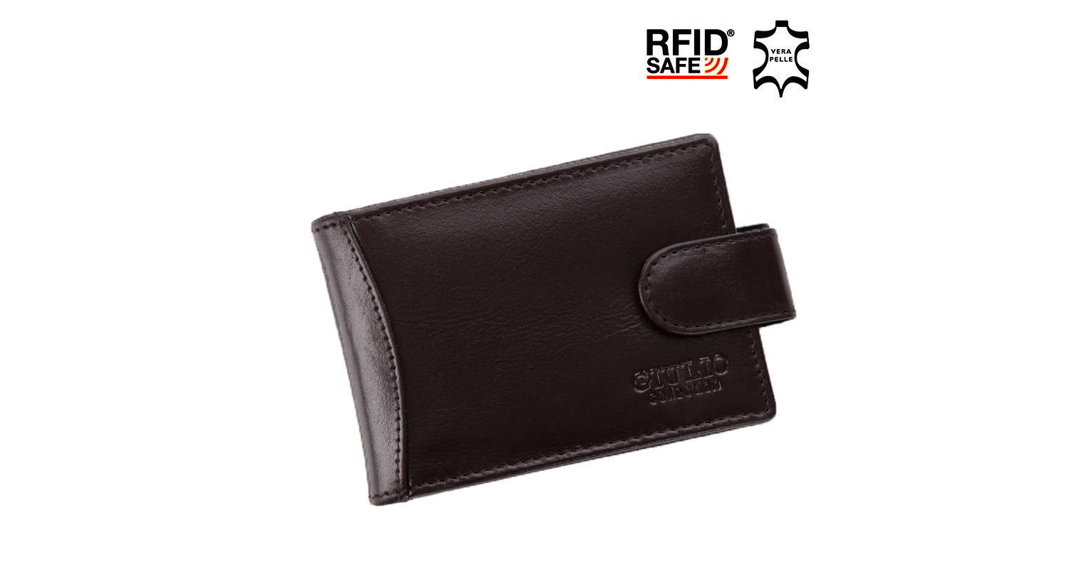 GIULIO COLLECTION valódi bőr kártyatartó RFID rendszerrel - Férfi ...